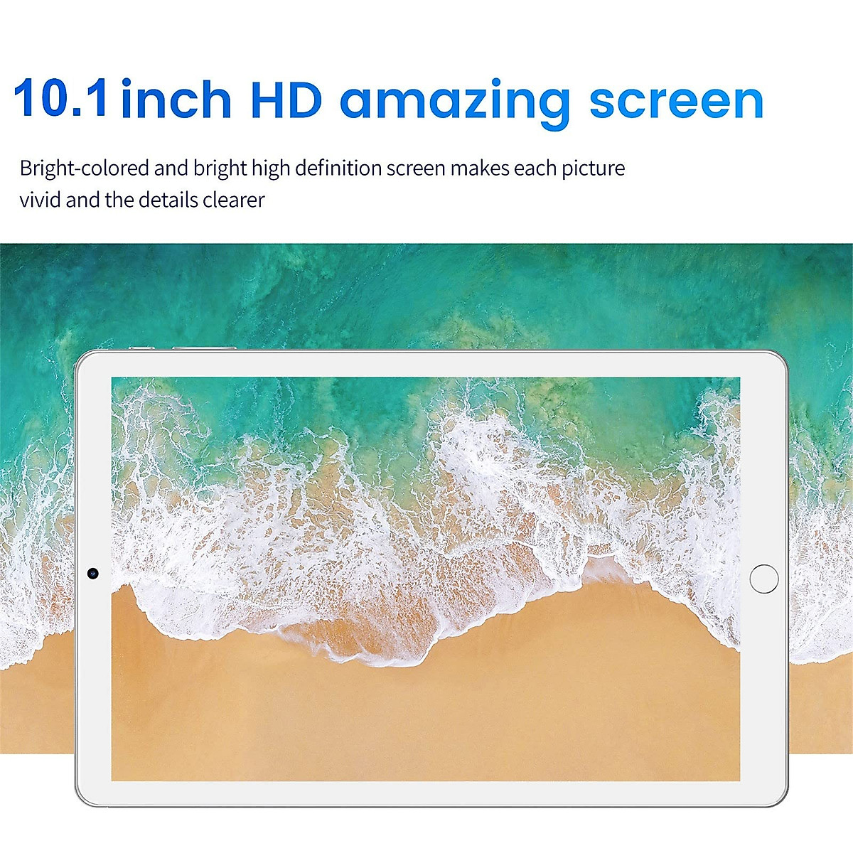 Tablet 10.1Inch Android 8.1 3G Phone Tablets with 16GB Storage Dual Sim Card 2MP Camera WiFi Bluetooth GPS Quad Core HD Touchscreen Support 3G Phone Compatible with Ipads Tablets (Silver, One Size)