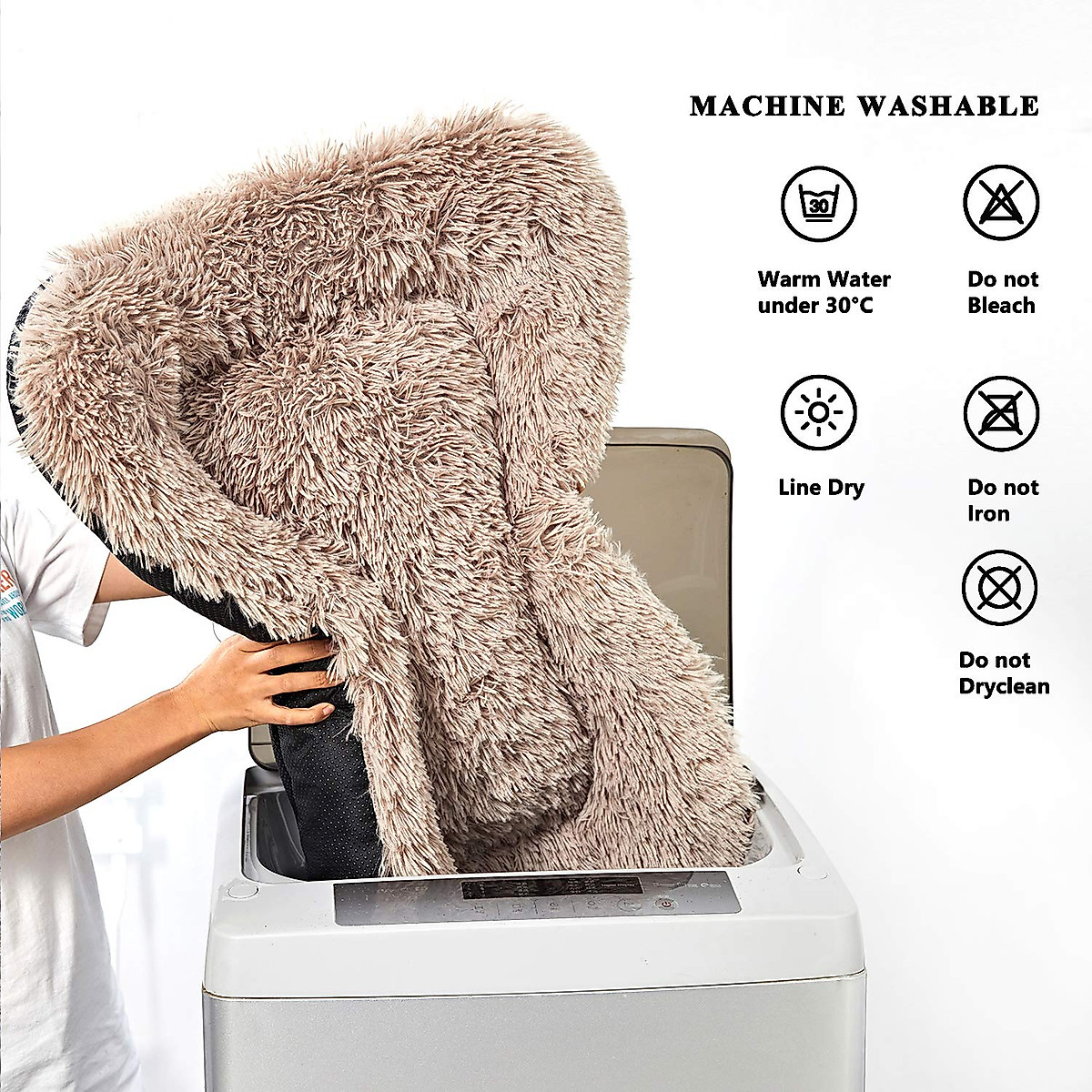 Puppy Dog Bed Small Dogs, Washable Dog Crate Bed Cushion, Dog Crate Pad Small Dogs 24 INCH