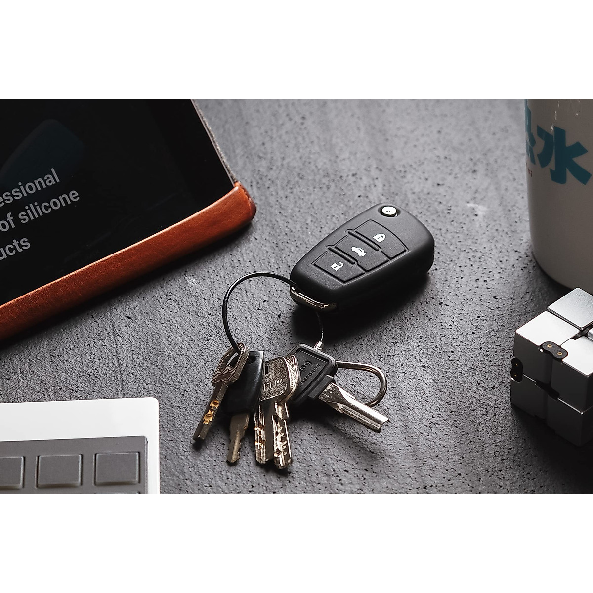 Large Key Ring Wire Stainless Steel Keychain Car Cable Keyring Loop Luggage Tag Hinge Keepers Binding Carabiner Big Locking