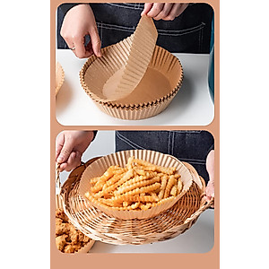 Air Fryer Disposable Paper Liner, 100PCS [ Large Size ] Non-stick Disposable Liners for 5-8QT Air Fryer