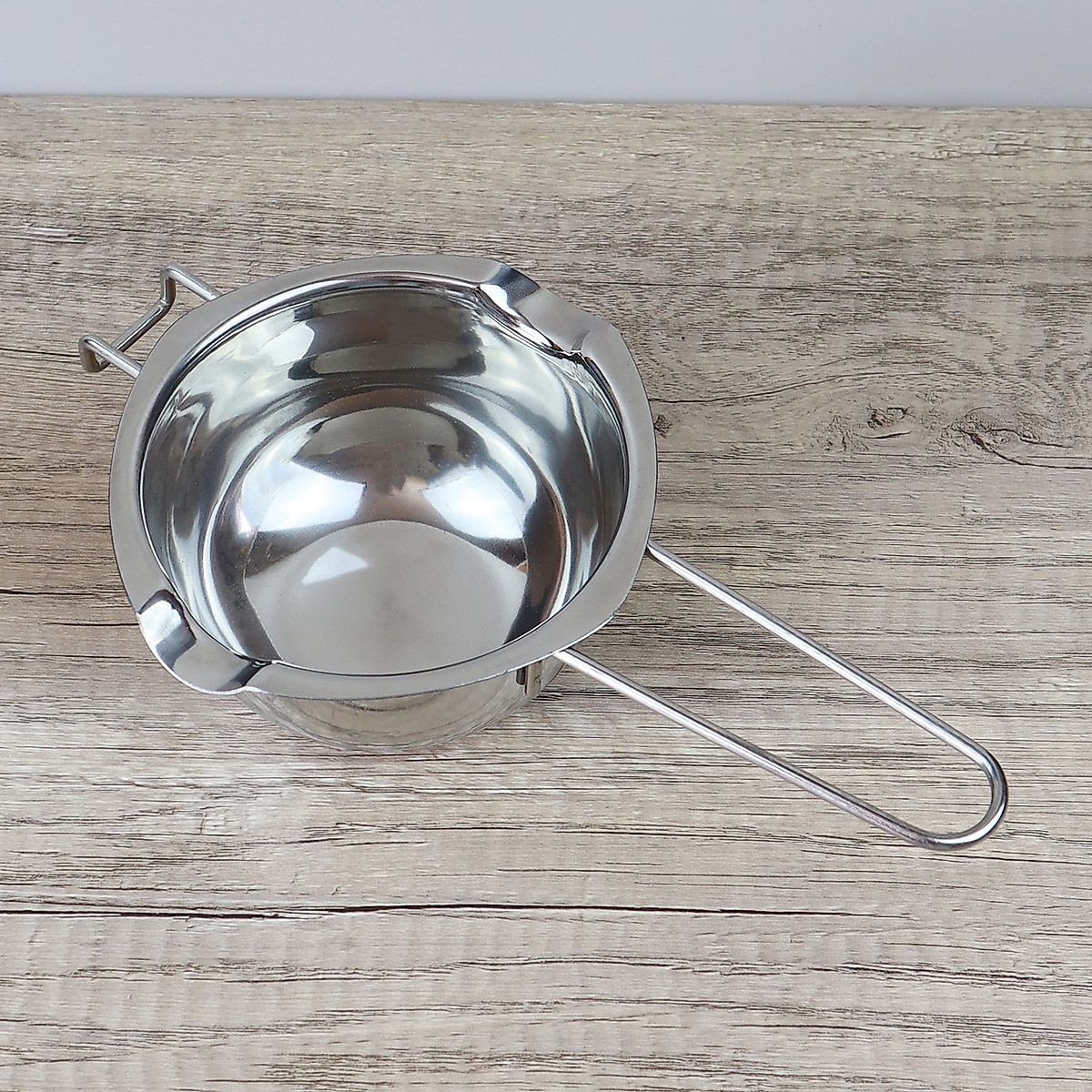 EIKS Boiler Pot Melting Bowl with SUS304 Stainless Steel for Melting Chocolate Candy Cheese Butter and Candle Wax Making, Capacity 400ML/13oz