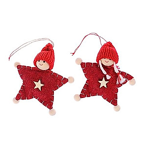 1 Pair Plush Doll Christmas Ornaments Christmas Decor Christmas Stuffed Ornament Christmas Elves Dolls Christmas Hanging Ornaments Christmas Pendants Christmas Felt Ornament
