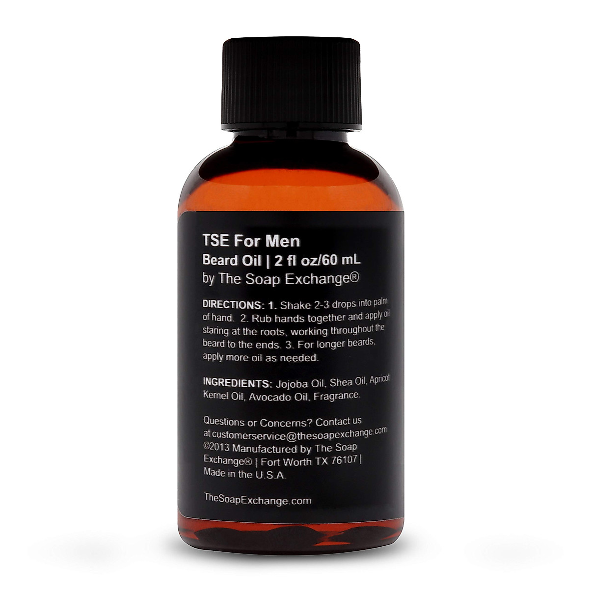 TSE for Men Beard Oil - Barbershop Scent - Hand Crafted 2 fl oz / 60 ml Deep Conditioner, Nourishing Softener, Natural Ingredients, Stop Itching, Made in the USA.