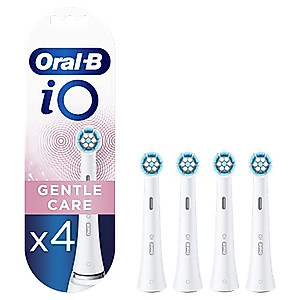 Oral-B iO Gentle Care Replacement Brush Heads for Electric Toothbrush for Gentle Cleaning on Sensitive Areas and Healthier Gums, White