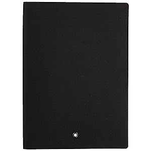 Montblanc Notebook Black Lined #146 Fine Stationery 113294 – Elegant Journal with Leather Binding and Ruled Pages – 1 x (5.9 x 8.2 in.)