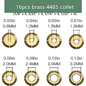 Drill Chuck Collet Set for Dremel Accessories for Dremel Drill Bits, with Quick Change Adapter and Rotary Drill Nut Tool – 1/32" to 1/8" Shank Size Replacement Kit (Set 1)