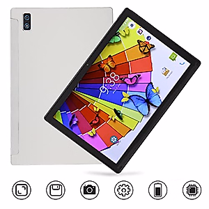 VINGVO Gaming Tablet, Type C Rechargeable 100-240V Entertainment 10.1 Inch (US Plug)