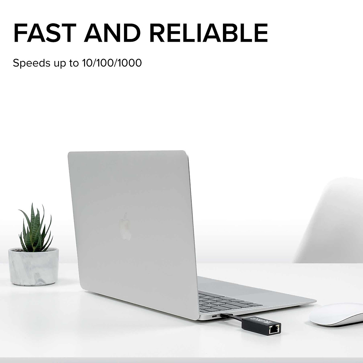 Plugable USB C to Ethernet Adapter, Driverless Fast and Reliable Gigabit Speed, Thunderbolt 3 to Ethernet Adapter Compatible with MacBook Pro, Windows, macOS, iPhone 15, and ChromeOS