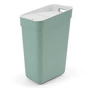 Curver Ready to Collect 30L Sorting Bin with Wall or Door Holder for Kitchen, Bathroom, Laundry Room – 100% Recycled – Green