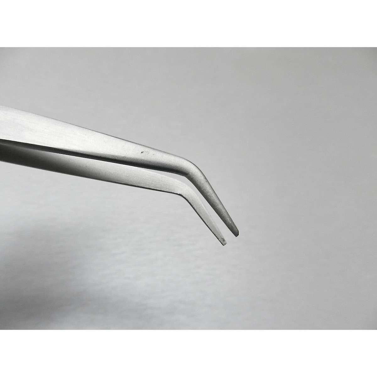 Tweezers Bent Tip Tweezer 45 Degree Bent Smooth Tips Jewelry Bead Hobby & Crafts 7" by JTS
