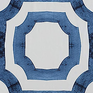 HPD Half Price Drapes Printed Cotton Curtains For Living Room 50 X 108 (1 Panel), PRTW-D23B-108, Mecca Blue