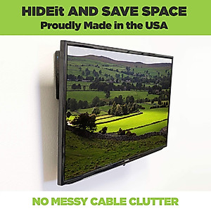 HIDEit Mounts Uni-S VESA Mount - American Company - Black Steel Adjustable Wall Mount - Cable Box Wall Mount, DVD Player Wall Mount, Streaming Device Wall Mount - Behind TV Cable Box Mount