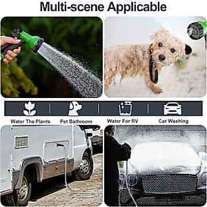 SPECILITE 100ft 304 Stainless Steel Garden Hose Metal, Heavy Duty Water Hoses with Nozzles for Yard, Outdoor - Flexible, Never Kink & Tangle, Puncture Resistant (Sliver)