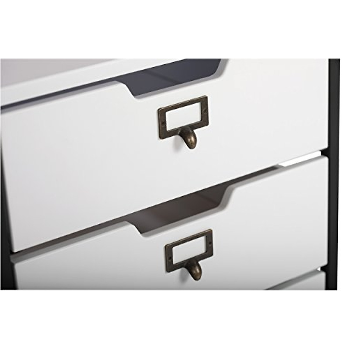 Sew Ready Charcoal/White 27" H 3-Drawer Mobile Storage Organizer Cart for Bathroom, Kitchen, Crafts, Home Office or Laundry Rooms