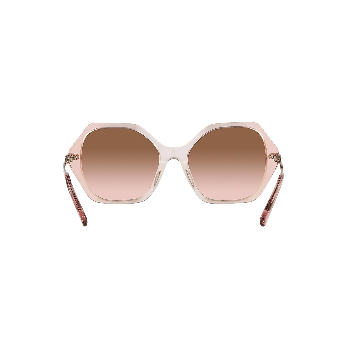 Coach HC8315 Sunglasses, Gradient Transparent Peach/Brown Rose Gradient, 57 mm