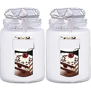 Decorlife 2-Pack Large French Vanilla Scented Candle Jars with 2 Wicks, 22 oz Each, Long-Lasting for 110 Hours