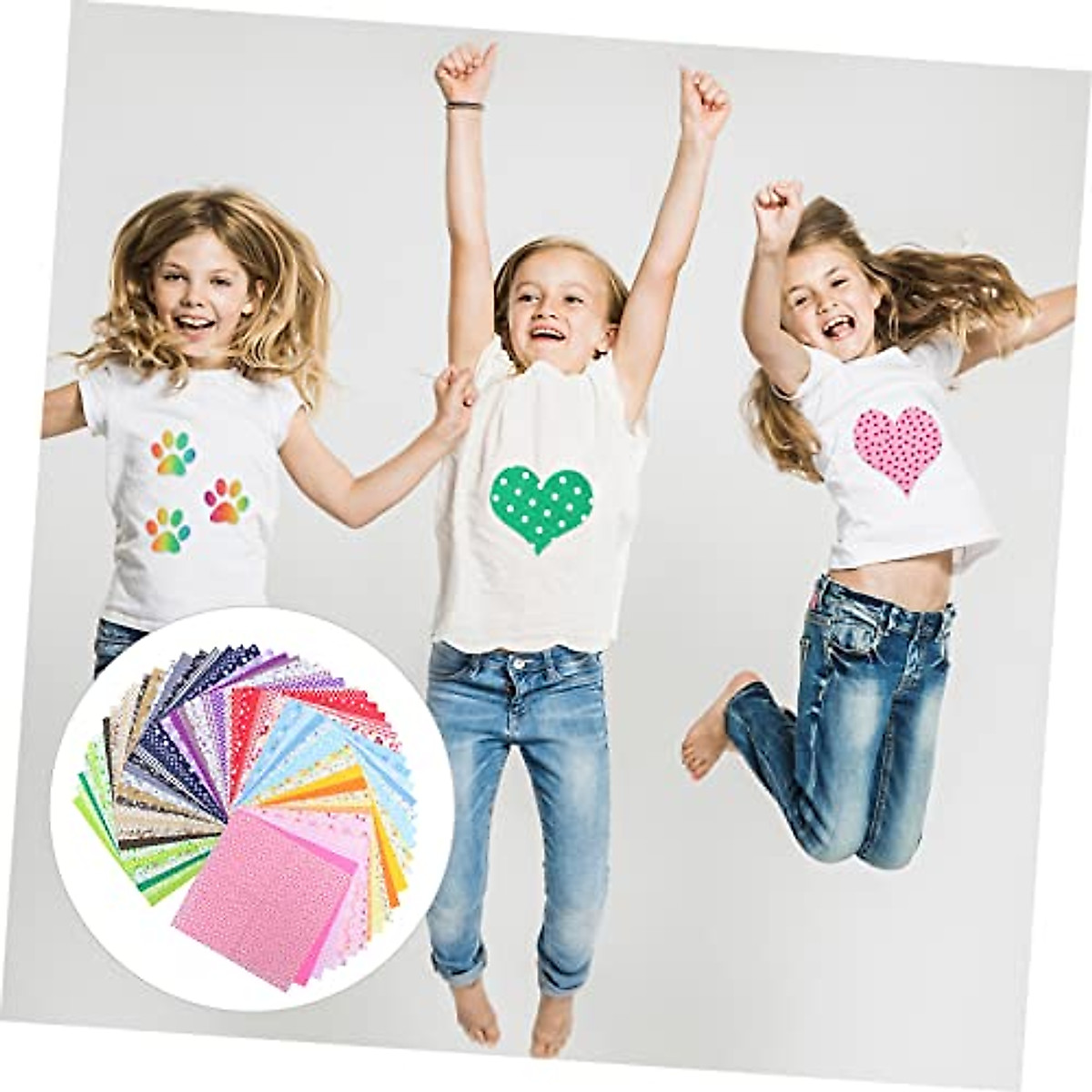 56pcs Small Floral Cloth Group Cotton Percale Sheets Quilting Fabric Handmade Gifts Precut Fabric Scraps Handmade Cotton Fabric DIY Printing DIY Material DIY Craft Cotton Fabric