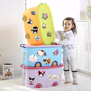 PIRTYNNUF 69Pcs Cute Sanriio Kawaii Stickers for Water Bottle Laptop Phone Case Luggage Notebook Skateboard Lunchbox Stickers for Kids Teen Adults