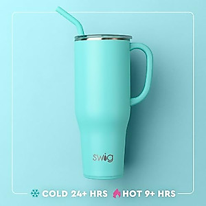 Swig Life 40oz Mega Mug, 40 oz Tumbler with Handle and Straw, Cup Holder Friendly, Dishwasher Safe, Extra Large Insulated Tumbler, Stainless Steel (Classic Nutcracker)