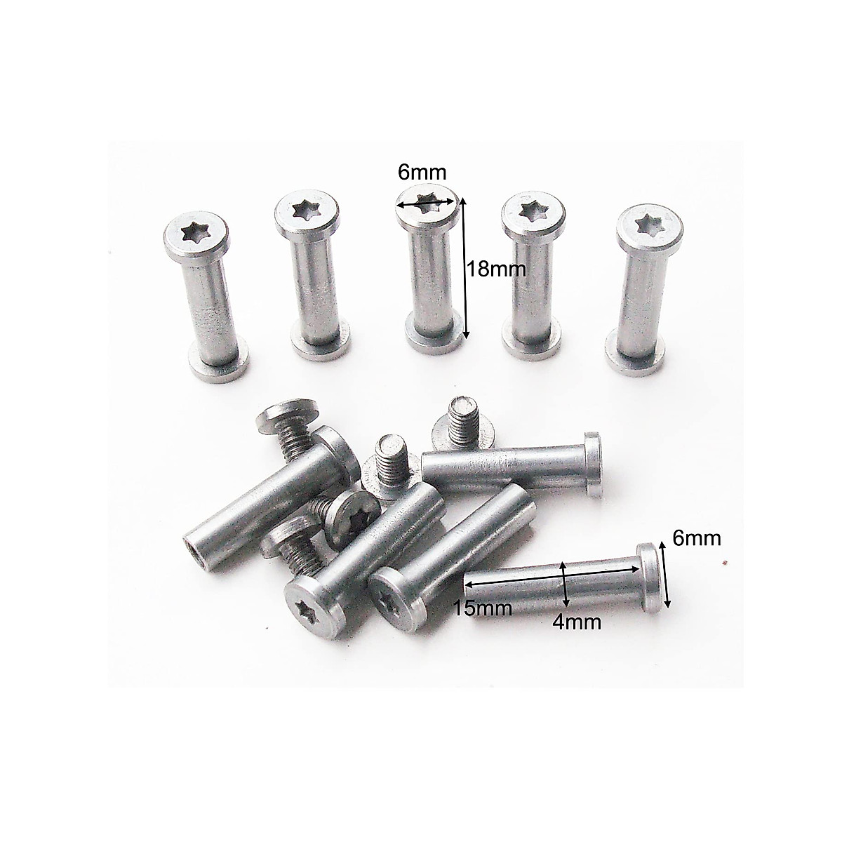 NC HAISDA 10 pcs EDC Knives Handle Pivot Pin Screw Survival Knife Rivets Pocket Folding Knife Shaft Fasteners 15mm