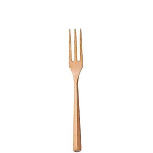 zoci Triangular Handle Wooden Spoon Fork Set Dessert Wooden Spoon Wooden Fork Portable Spoon Fork