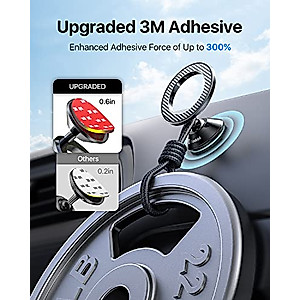 andobil Magnetic Phone Holder for Car [Small BUT Ultra Stable] All-Metal Dashboard Car Mount [Powerful 20 Magnets] Phone Mount for Car Compatible with iPhone 14 13 12 Pro Max/Samsung/MagSafe Case