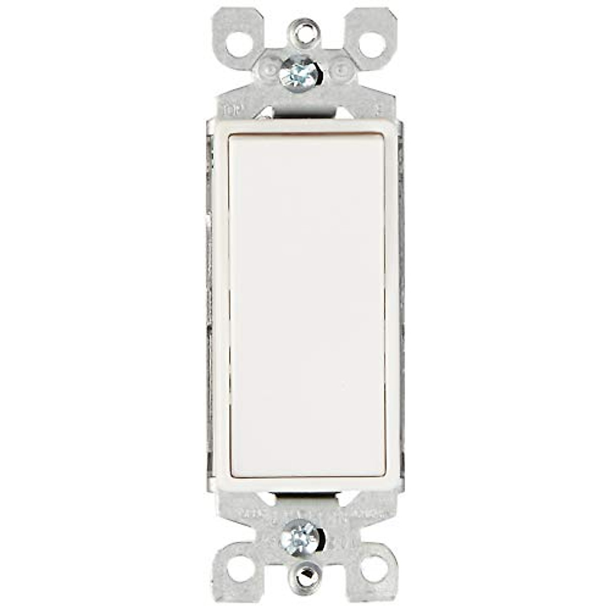 Leviton 5603-2W 15 Amp, 120/277V, Decora Rocker 3-Way AC Quiet Switch, Residential Grade, Grounding, 10 Pack, White