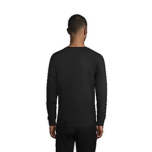 Champion Men's Sleep Long Sleeve Tee, New Ebony, Large