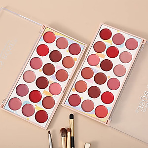 MYUANGO Matte Lipstick Makeup Palette, 18 Colors Matte Long-Lasting Wear Non-Stick Cup Not Fade Waterproof Lip Color Moisturize Lipstick