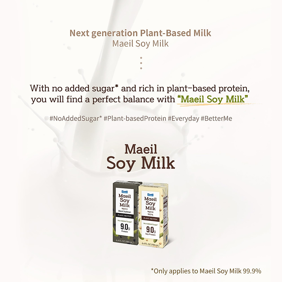 Maeil Soy Milk Original | 6.4FL OZ (190mL) / Unit | 6.6g Plant-Based Protein | 6.2 Dietary Fiber| Dairy Free | 5 Grain | Grab-N-Go | Made in Korea (Original, Pack of 12)