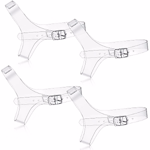 Xinnun 2 Pairs Shoe Straps for Heels Detachable Clear Shoe Belt Ankle Strap Women's Transparent Laces Anti Loose Shoelace Accessories for Holding Loose High Heel