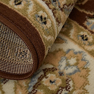 Home Dynamix Optimum Maoz Area Rug 7'8" x10'4", Traditional Floral Beige/Burgundy/Cream