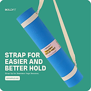Boldfit Yoga mat for Women and Men with Cover Bag EVA Material 6mm Extra Thick Exercise mat for Workout Yoga Fitness Pilates and Meditation, Anti Tear Anti Slip For Home & Gym Use