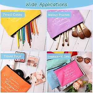 Sieral 24 Pcs Inspirational Makeup Bag Appreciation Nurse Gift for Women You're Awesome Cosmetic Bags Toiletry Bag Motivational for Teacher Mom House Keeper Coworker Assistant Nurse(Bright Color)