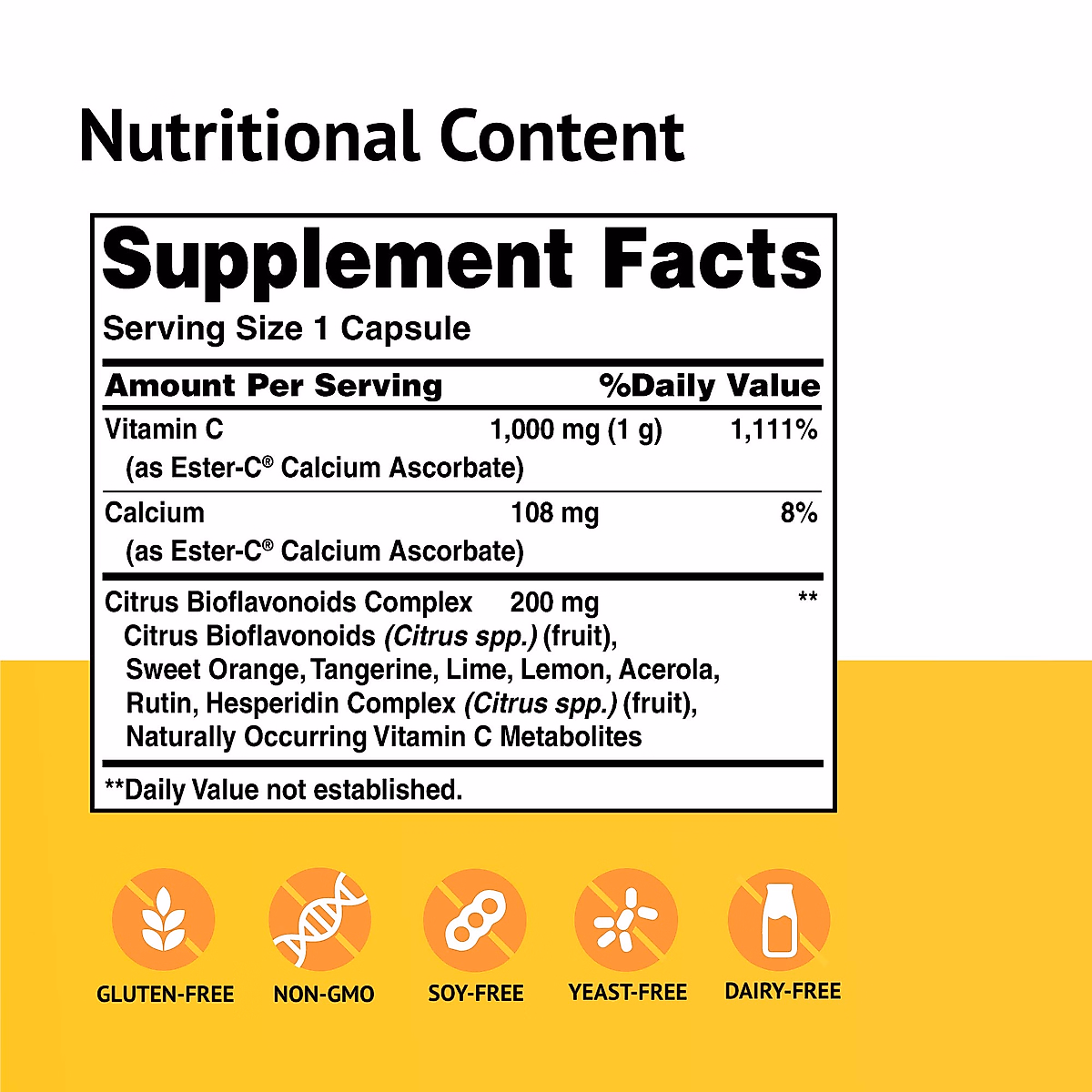 Ester-C American Health with Citrus Bioflavonoids Capsules (3 Pack) - 24-Hour Immune Support, Gentle On Stomach, Non-Acidic Vitamin C - Non-GMO, Gluten-Free - 1000 mg, 90 Count