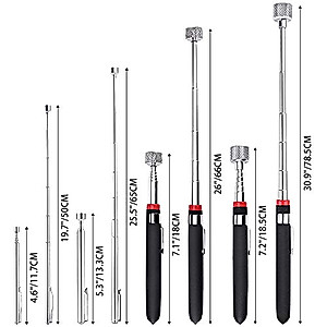 Magnetic Pick Up Tool 4 Pack, Telescopic Magnet Stick (1.5LB 3LB 10LB 15LB) Birthday Gifts for Men, Dad, Husband, Christmas Gifts for Men Him Stocking Stuffers, Boyfriend Husband Dad Gifts,