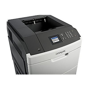 Lexmark MS810N Laser Printer - Monochrome - 1200 x 1200 dpi Print - Plain Paper Print - Desktop - 55 ppm Mono Print - 650 sheets Input - LCD - Gigabit Ethernet - USB - 40G0100