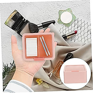FOMIYES 2 Cotton Swab Plastic Box Organizing Box Cotton Swabs for Makeup Cotton Pad Dispenser Cotton Swab Canister Dispenser Case Apothecary Jar Organizer Storage Box Cotton Swabs Box