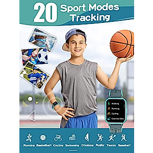 DIGEEHOT Kids Fitness Tracker Watch with Games for Boys Girls Age 6-16, IP68 Waterproof Kids Smart Watch 20 Sport Modes, Pedometers, Alarm Clock, Sleep Tracking, Toy Gifts for Kids
