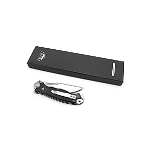 HOKC Officer's-2M | 320-100404 | Pocket Knife, EDC Knife by Official Dealer - Designed by Russian Master Aleksander Biryukov - Liner Lock, G10 Handle, Thumb Stud, Funger Flipper, Ball Bearing Pivot, Comfortable Pocket Clip, Long and Durable D2 Stainless T