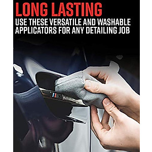 Adams Microfiber Applicator Pad (2 Pack) – All Purpose Car Detailing Applicator Sponge | Use with Ceramic Coating for Cars, Car Wax, Paint Sealants, Compound, Polish, Conditioner, Glazes & More