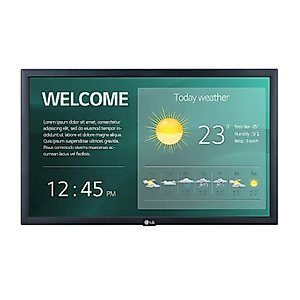 LG 22” 22SM3G-B Series IPS FHD LED Back-lit Digital Display with Embedded CMS, Quad Core SoC with webOS™ 4.0, Smart Signage Platform, & Built-in WiFi,Black