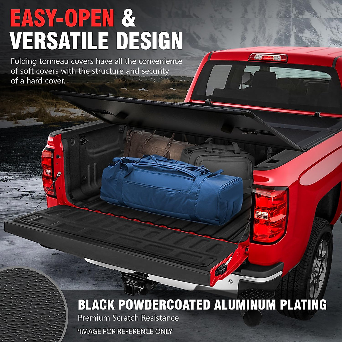 DNA MOTORING New Upgrade Truck Bed Top Hard Solid Tri-Fold Tonneau Cover Compatible with 09-18 Dodge Ram 1500/10-16 Dodge Ram 2500 3500 6.5Ft Beds, TTC-HARD-019