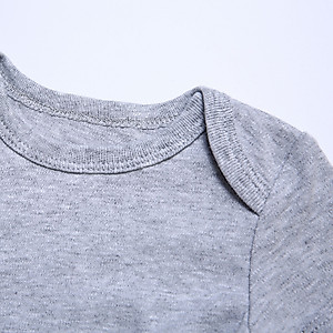 BFUSTYLE Child Baby Boy Girl Unisex Announcement Romper And Then There Were Five Paws Print Short Sleeve Winter Pregnancy Reveal Romper Shower Gifts Pure Gray Bodysuit Bulk Newborn 0-3 Months