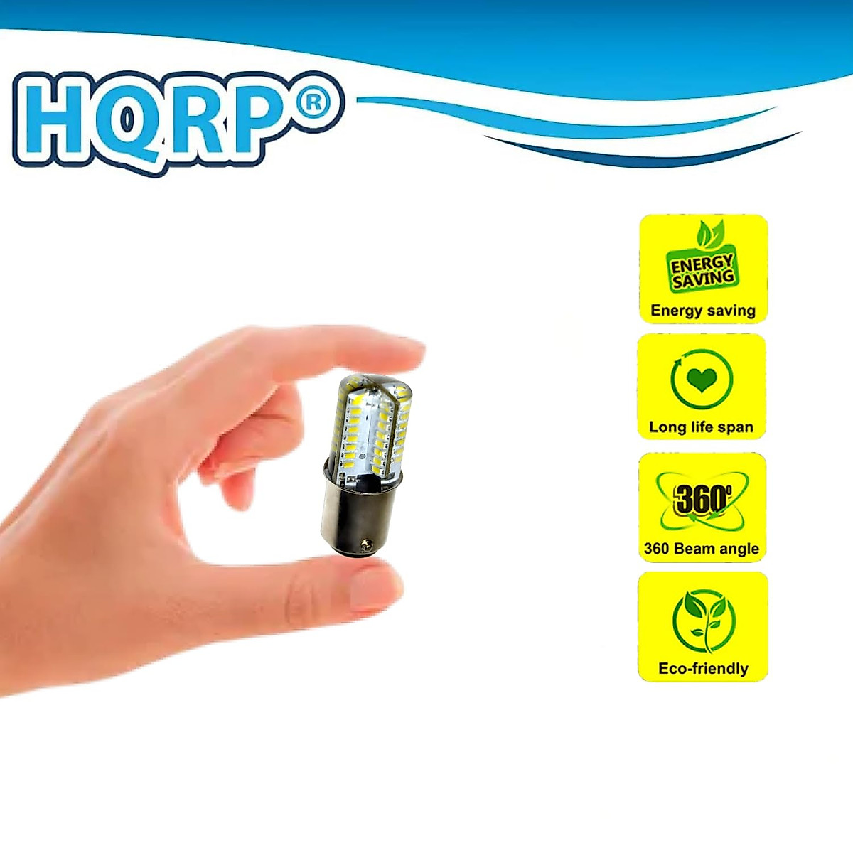HQRP 110V LED Light Bulb Cool White Compatible with Singer 201, 221, 221K, 222, 247, 301, 301A, 301K, 328K, 337, 347, 401, 401A, 403, 404 Sewing Machine