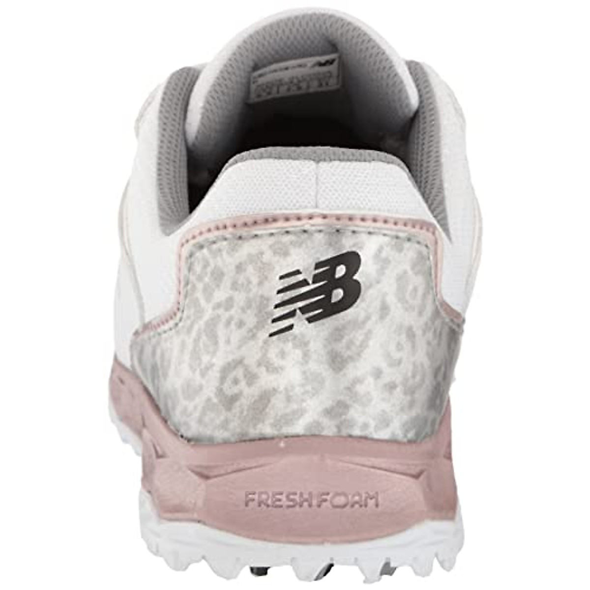 New Balance Women's Fresh Foam Link SL v2 Golf Shoe, White/Rose Gold, 7.5