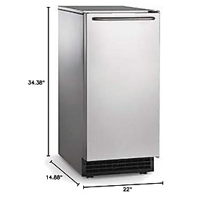 Scotsman CU50PA-1+FF-CP10 Gourmet Ice Maker Machine w/ 26 lb Bin, Built-in Pump Drain, Under Counter Built-in Design(with Filtration System)