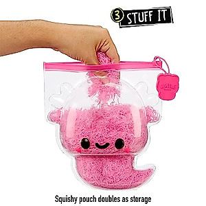 Fluffie Stuffiez Axolotl Small Collectible Feature Plush - Surprise Reveal Unboxing with Huggable ASMR Fidget DIY Fur Pulling, Ultra Soft Fluff