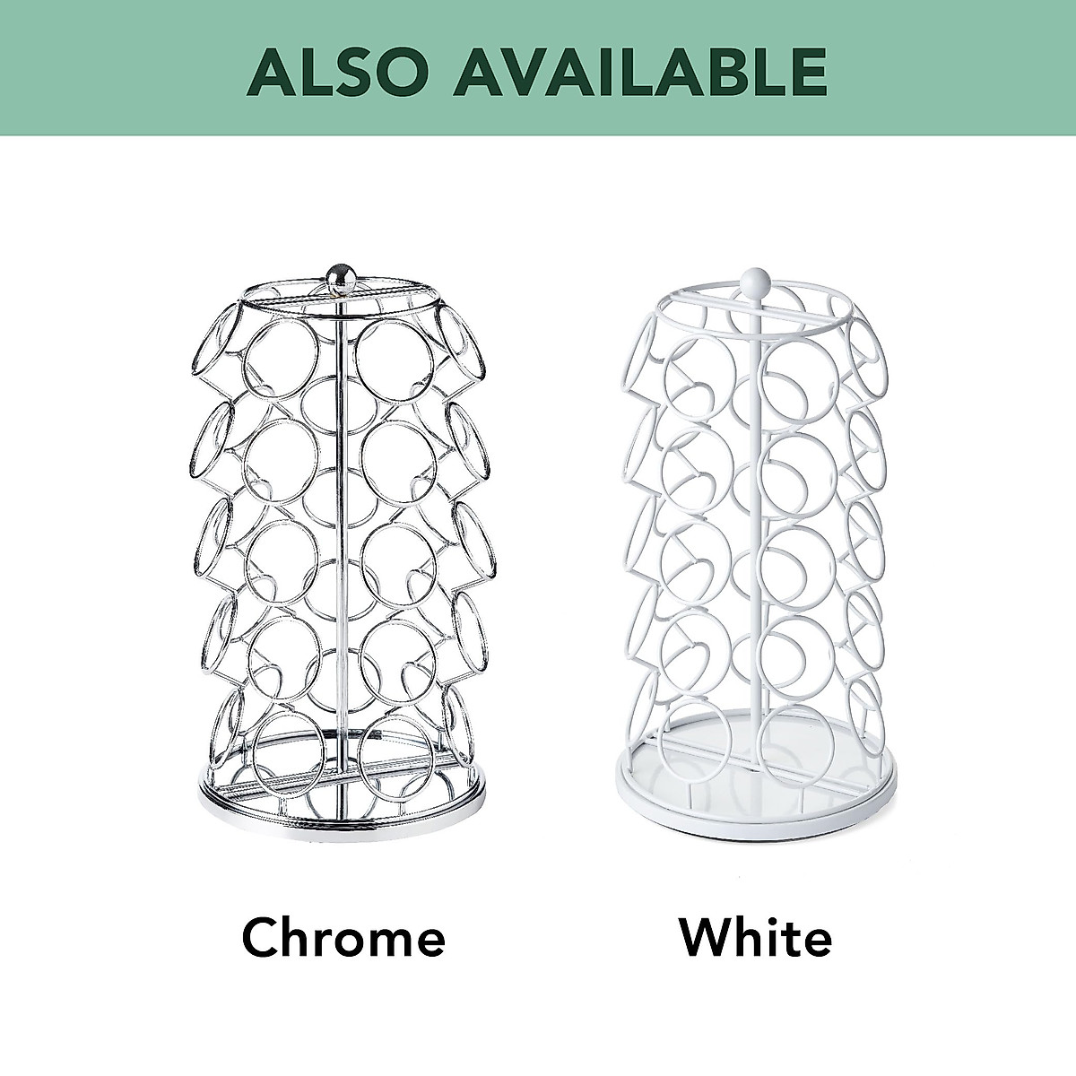 Nifty Coffee Pod Carousel – Compatible with K-Cups, 35 Pack Storage, Spins 360-Degrees, Lazy Susan Platform, Modern Black Design, Home or Office Kitchen Counter Organizer