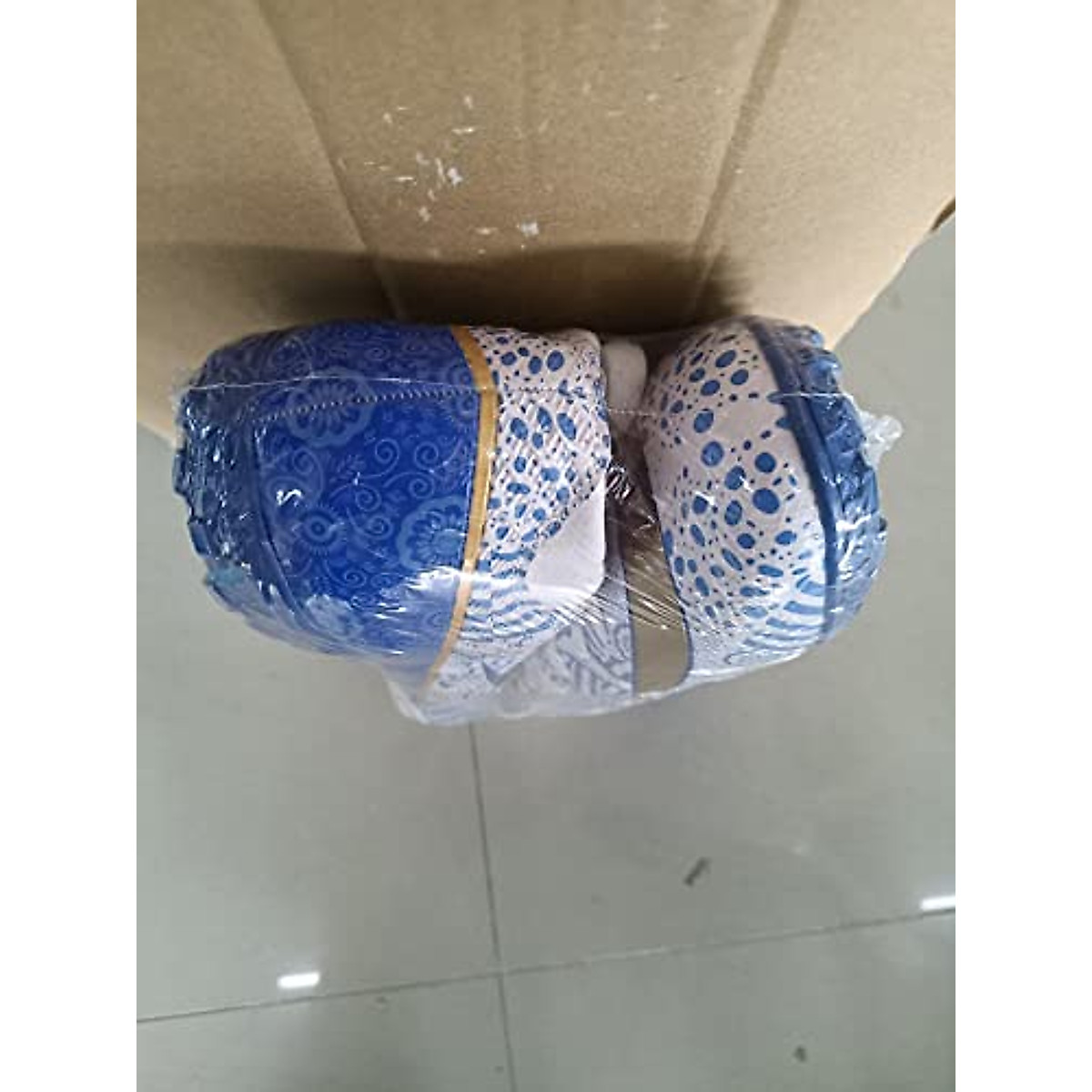 WINGFAI Men's Soccer Shoes Cleats Professional High-Top Breathable Athletic Football Shoes Outdoor/Indoor Professional Futsal Football Training Sneakers White-Blue 4 US